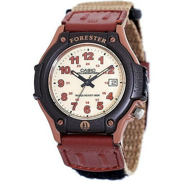 Casio Men's Forester Analog Sport Watch, Brown Nylon Strap FT500WC ...