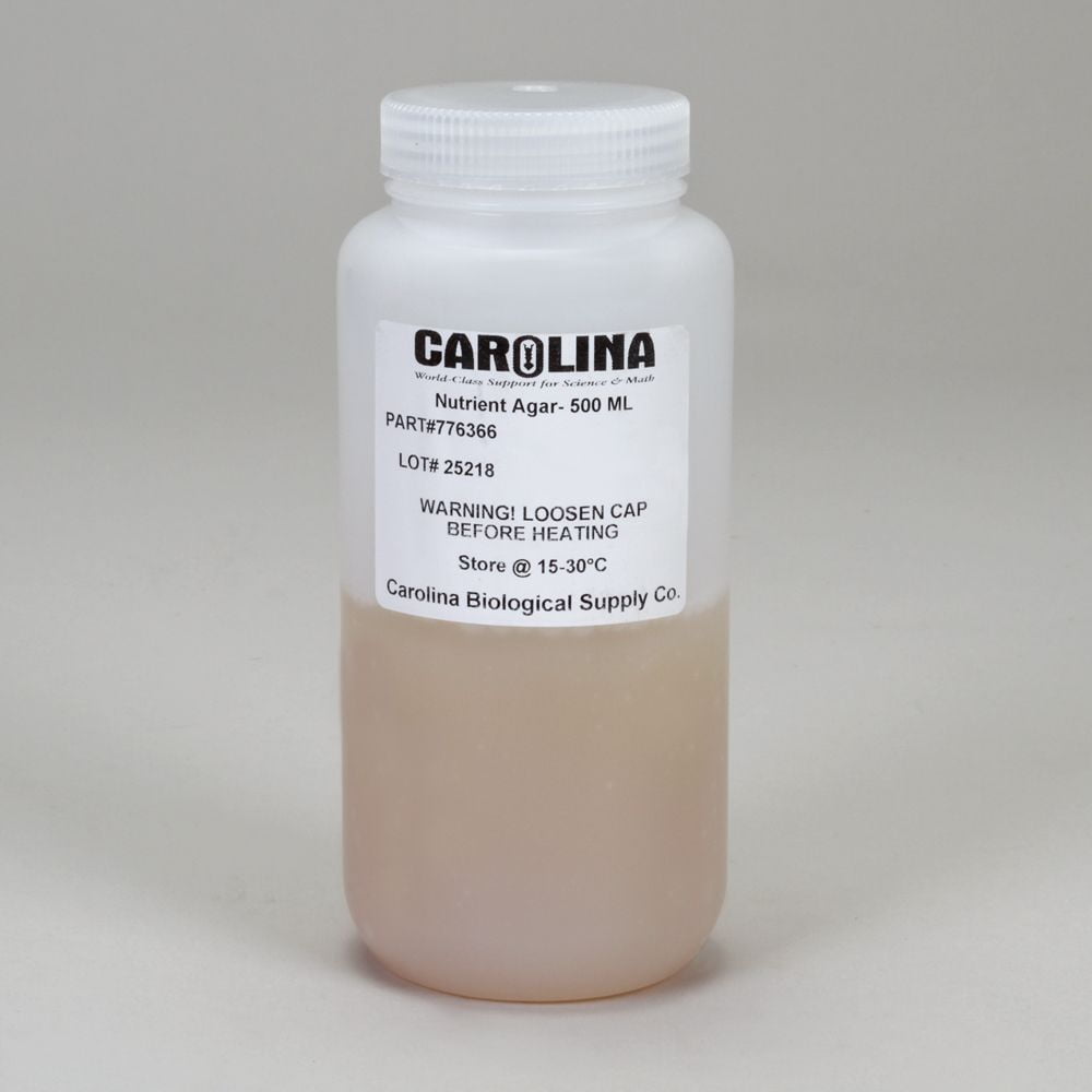 Nutrient Agar, Prepared Media Bottle, 500 mL, Plastic Bottle, No ...