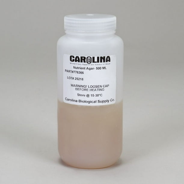 Nutrient Agar, Prepared Media Bottle, 500 mL, Plastic Bottle, No ...