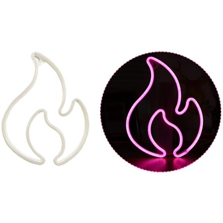 Flame Neon Sign, Red and Yellow Flame Neon with On / Off Switch, Flame ...