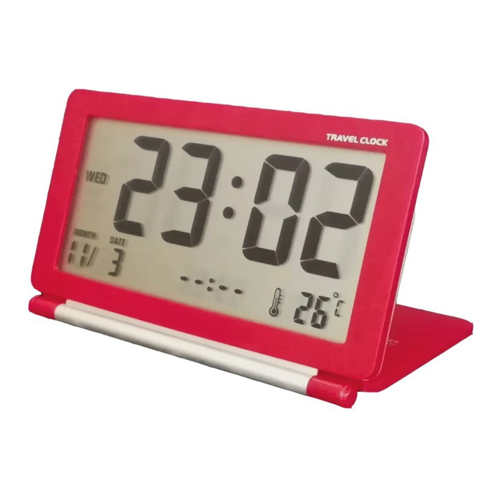 Desk Clock Portable Foldable Time Display LED Large Screen Perpetual ...