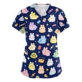 AHMOMEI Under Scrubs for Women Stretchy Cartoon Animal Print Scrub ...