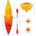 Costway Single Sit-on-Top Kayak 0ne Person Kayak Boat W/ Detachable ...