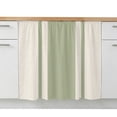 Abstract Gray Green Color Block Cabinet Curtains 28" W x 35" L Vintage ...