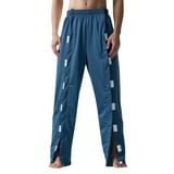 Men's Tear Away Pants Wide Leg Breakaway Sweatpants Solid Color Easy To ...