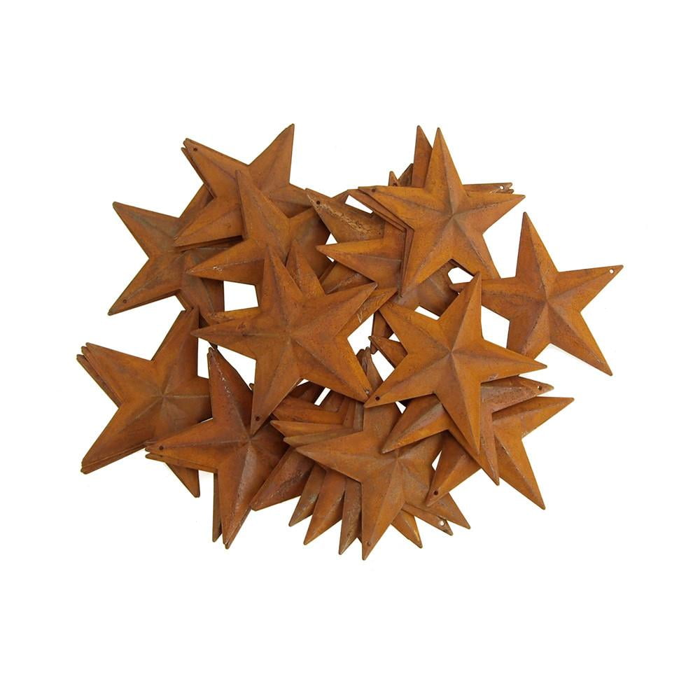 Mini Metal Rustic Stars Christmas Decor, 3-1/2-Inch, 50-Piece - Walmart.com