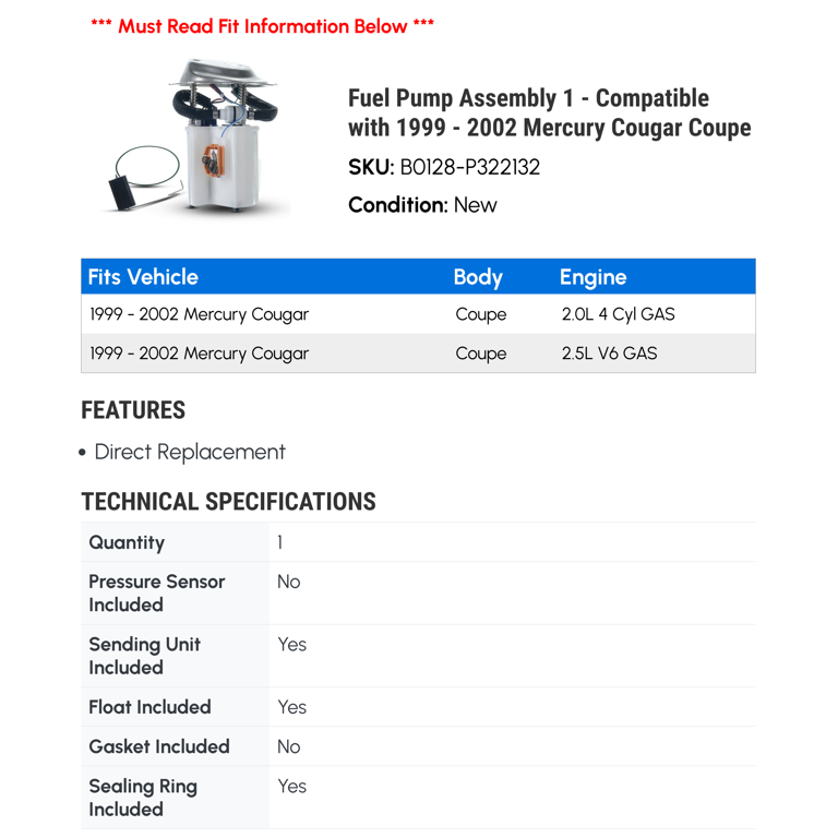 1999 Cougar Fuel Pump Replacement
