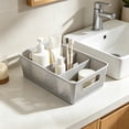 3 Compartment Stackable Bin with Adjustable Dividers, Stackable Storage ...