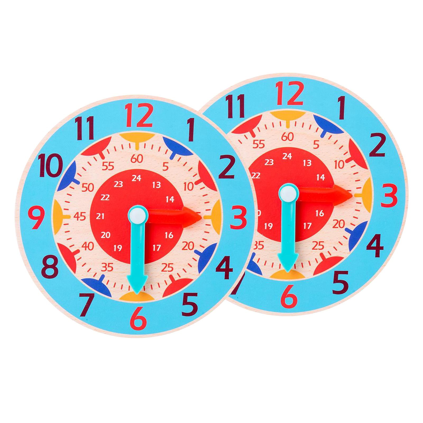 Montessori Wooden Clock Toy Teaching Aids Toys for Kids Preschool ...