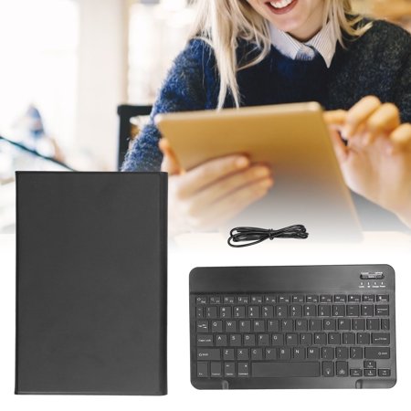 Tablet Keyboard Case, Removable Keyboard With Folio PU Leather Cover ...