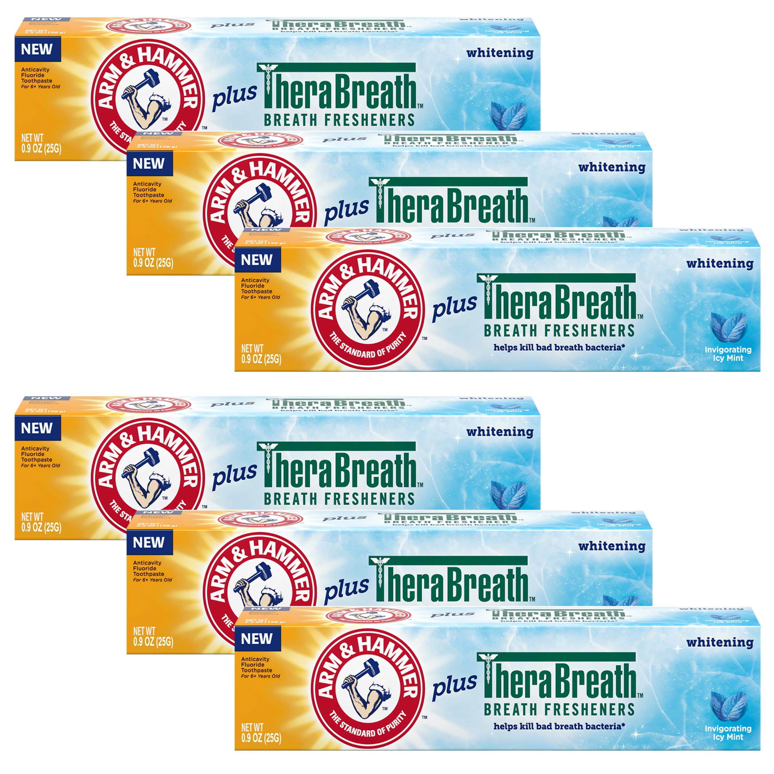 Pasta de dientes Arm & Hammer Thera Icy Mint 26 ml, paquete de 6 ...