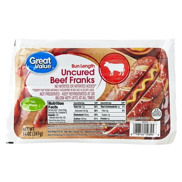 Nathan's Famous Bun Length Skinless Beef Franks, 12 oz - Walmart.com
