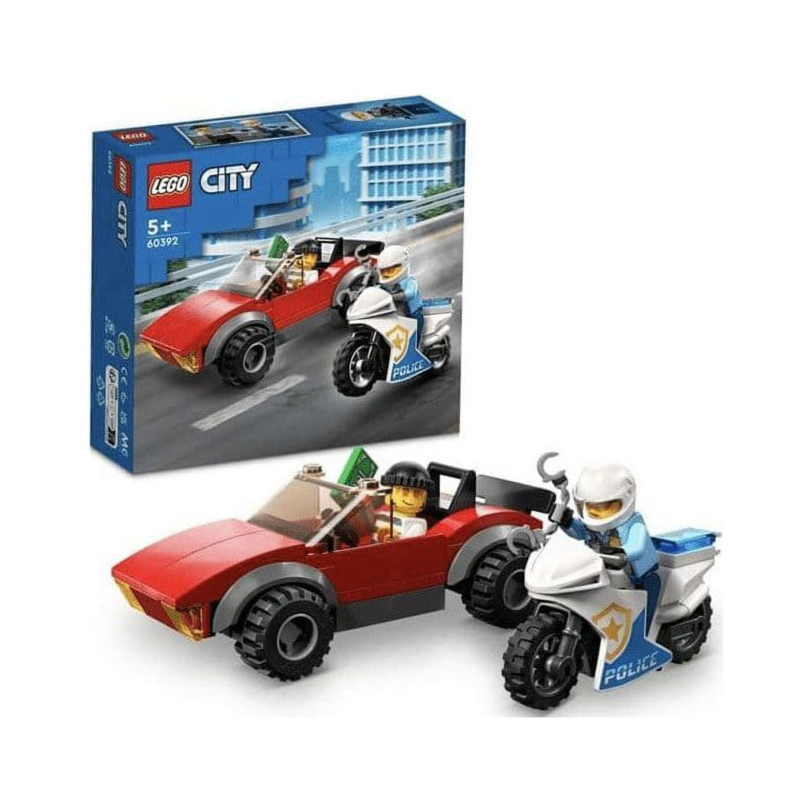 Click here for Lego City Police Motorbike Car Chase 60392 prices