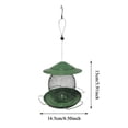 Bird Feeder Hanging Outdoor Automatic Feeder Blue Coated Metal Garden ...