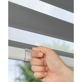 CHICOLOGY Zebra Roller Shade , Window Zebra Blind , Light Filtering , Basic Slate, 22"W X 72"H ...