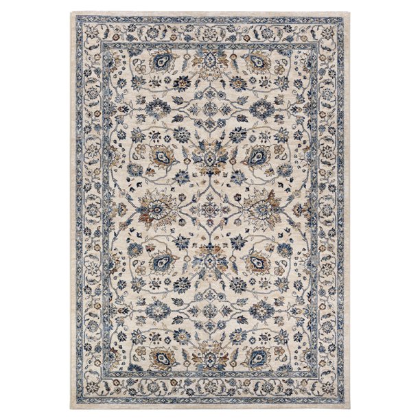 Monarch Kerman Vase Antique Cream-Slate Area Rug - Multiple Sizes ...