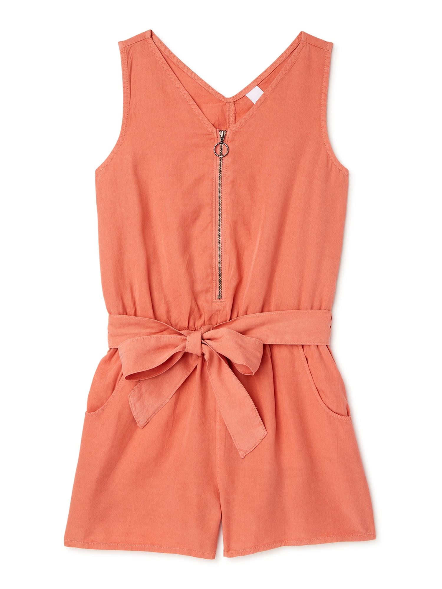 Justice Girls Sleeveless Zip-Up Romper, Sizes 5-18 & Plus - Walmart.com