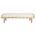 SAFAVIEH Couture Constantine Solid Linen Contemporary Bench, Natural/White - Walmart.com