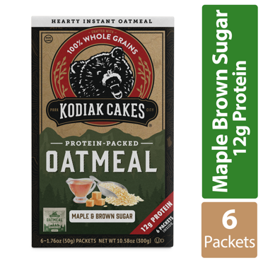 Great Value Maple & Brown Sugar Instant Oatmeal, 1.51 oz, 10 Packets ...