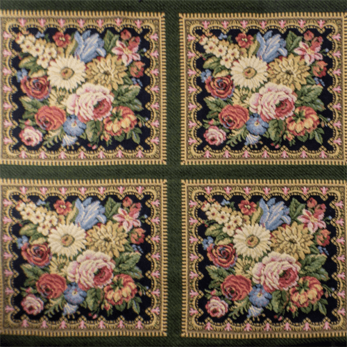 Black/Multi Italian Floral Tapestry Home Decorating Fabric, Fabric By ...