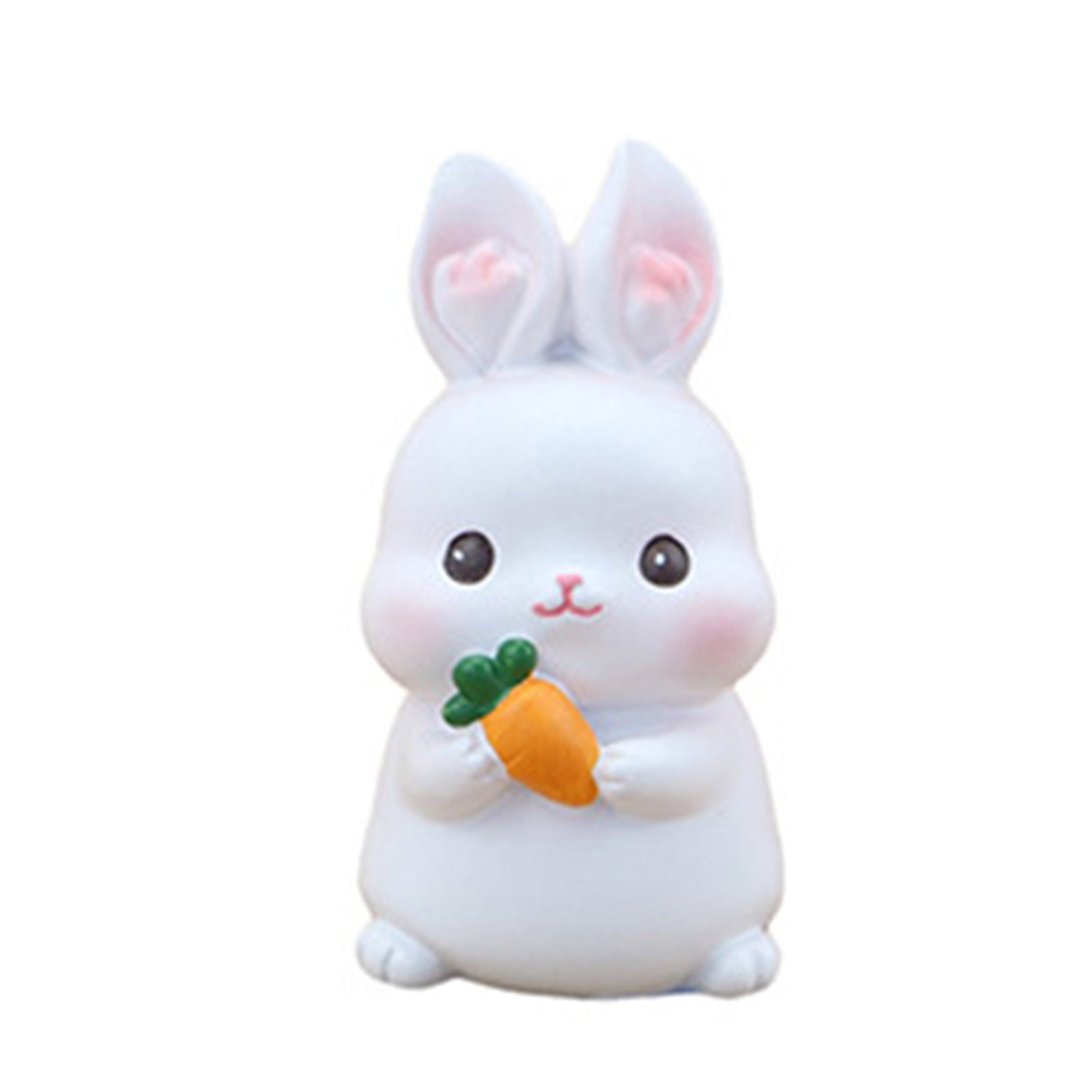 Yoone Rabbit Figurines Lovely Shape Micro Landscape Resin Cartoon ...