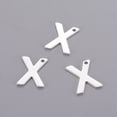 1 Set 201 Stainless Steel Charms Alphabet Letter A~Z Silver Color ...