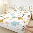 Castle Fairy Cartoon Lion Elephant Giraffe Parrot Full Size Sheets,Tree ...