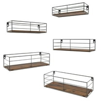 Gronda Adjustable Floating Shelves for Wall 3 Tier 20In Wood Storage ...