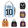 Messis 10 Football Soccer Merch Insulated Lunch Bag For School Storage ...