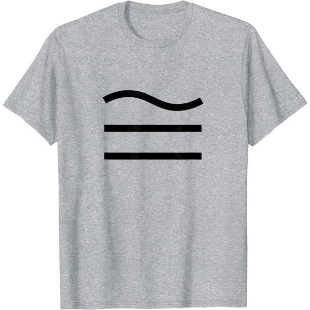 Three Line Arithmetic Equal Sign Mathematics Math Symbol T-Shirt ...