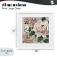 Stupell Industries Delicate Blush Peonies with Leaves White Framed ...