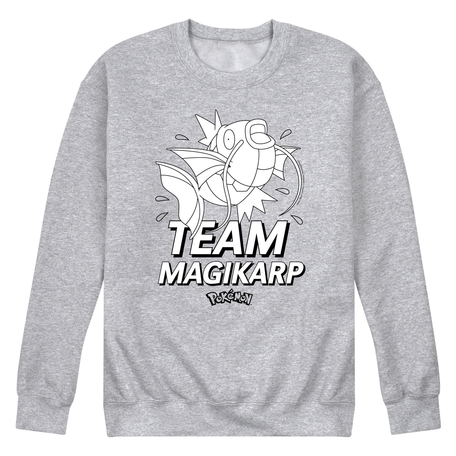 Pokémon - Team Magikarp - Men's Crew Neck Fleece Pullover - Walmart.com