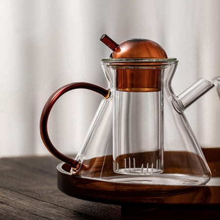 Clear Teapot -Resistant Tea Maker Tea Kettle Cafe Birthday Gifts 500ml ...