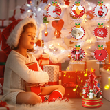 Welltop Wooden Rotating Christmas Tree Music Box, DIY Xmas Music Case ...