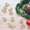 Set of 50 Natural Wood Halloween Cat Shaped Cutouts Slice for Holiday ...