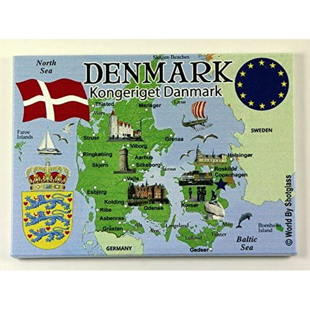 Denmark EU Series Souvenir Fridge Magnet 2.5" x 3.5" - Walmart.com ...