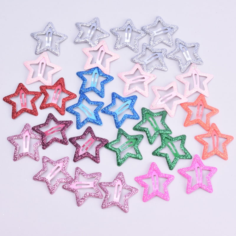 Click here for Younuo 20pcs/Lot 3cm Mini Star Hair Clip Kids Glit... prices