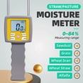 Hay Moisture Tester, with Probe & Backlight LCD Display for Hay, Forage ...