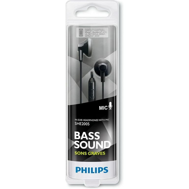 Philips In-Ear Headphones, Black - Walmart.com Philips In-Ear Headphones, Black - Walmart.com