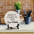 Sign ByLITA When It Comes To Tips, Size Matters, Wood Color, Circle ...