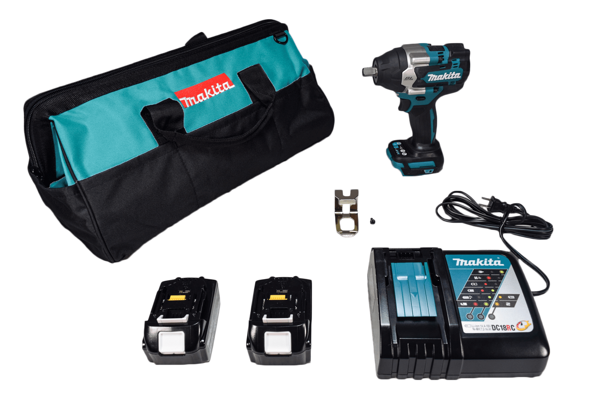 Makita 18V Li-Ion Brushless Cordless 4-Speed 1/2" Impact Wrench Kit 5 ...