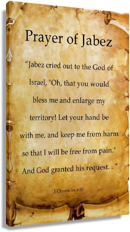 Prayer Of Jabez Wall Art Framed Quotes Poster Vintage 1 Chronicles 4 10 ...