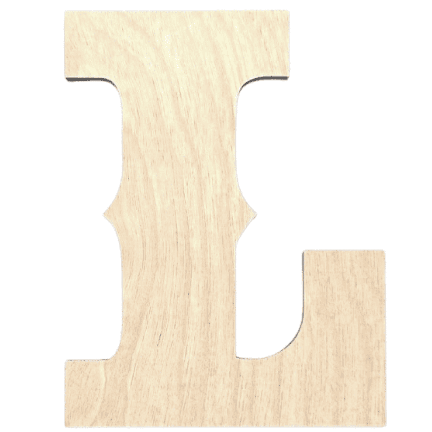 Krafty Supply 4" Tall Western Block - Birch Letter L | 1/4" Thick Birch ...