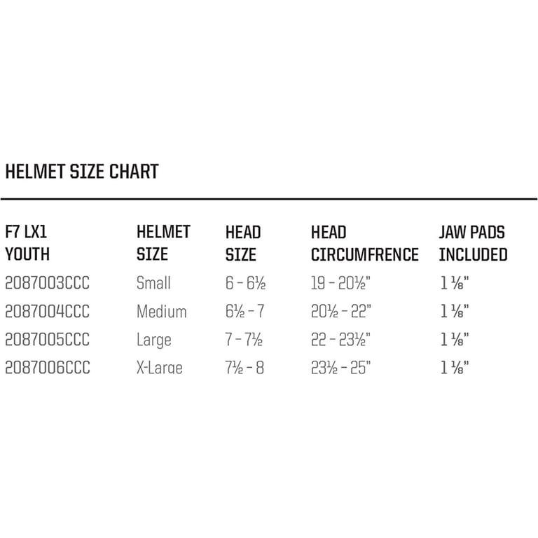 Schutt Helmet Size Chart Cheapest Purchase | www.pinnaxis.com