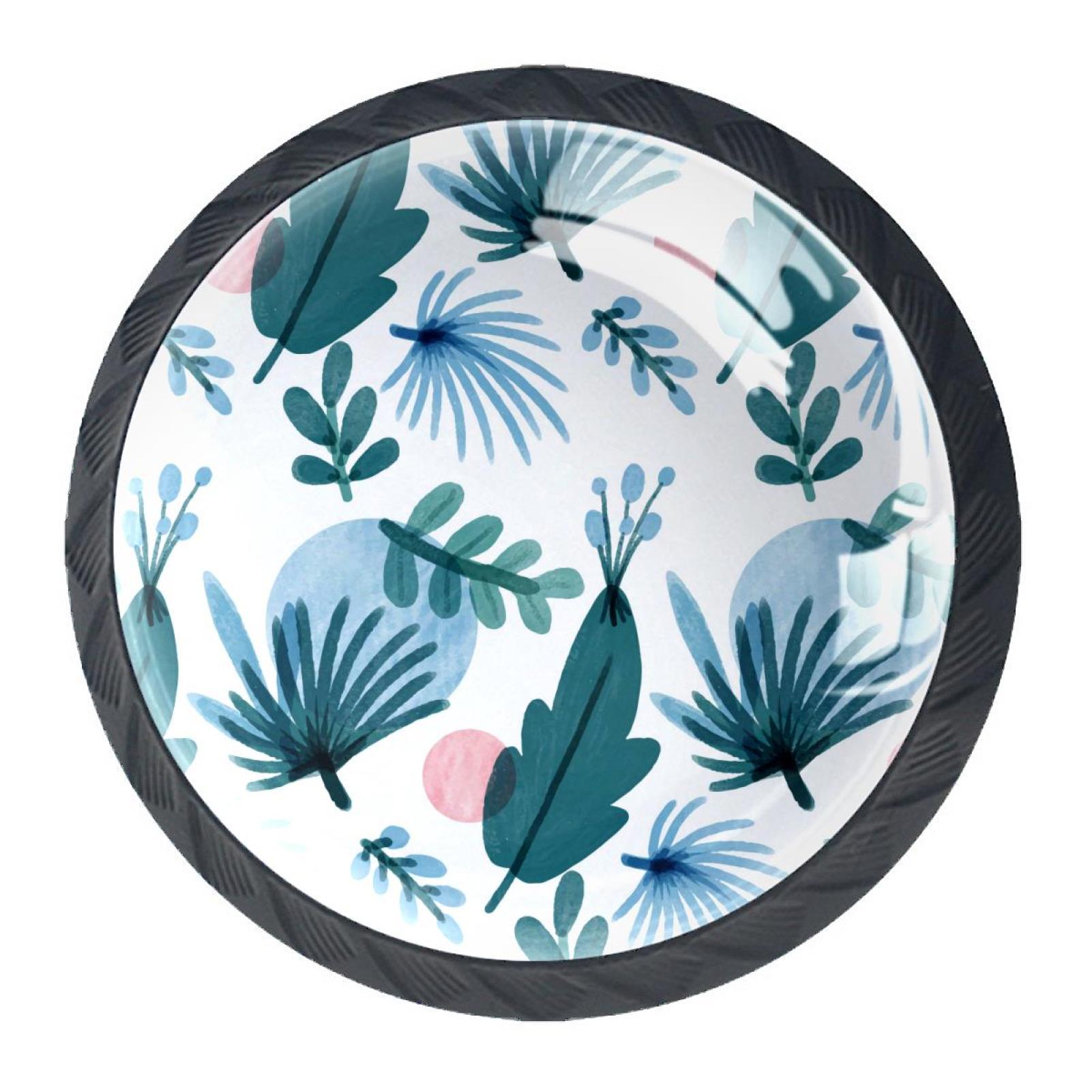 4 Pcs Leaves and Flowers Knobs for Kitchen Cabinet Cupboard Dresser ...