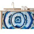 Abstract Marble Art Cabinet Curtains 28" W x 51" L Manau Blue White ...