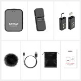 SYNCO G1TL 2.4G Wireless Microphone System Including Clip-on Mic + Mini Receiver with 2 ...