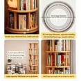 Gallickan 360 Rotating Solid Wood Bookshelf, Freestanding Corner ...