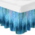 Blue Cyan Bubbles Bed Skirt Queen Size 16 Inch Drop, Abstract Nature ...