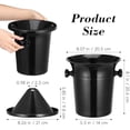 Black Plastic Wine Spit Bucket 8.3 Inch Round Double-Handle Wine Dump ...